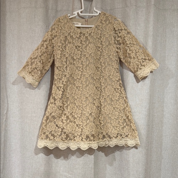 April Girl | Dresses | Elegant Lace Kids Dress In Cream | Poshmark